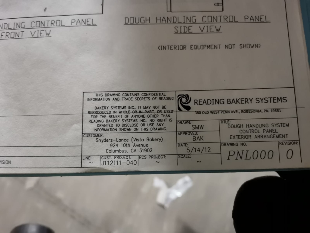 LAMINATOR DOUGH HANDLING SYSTEM - Bakery Equipment & Controls